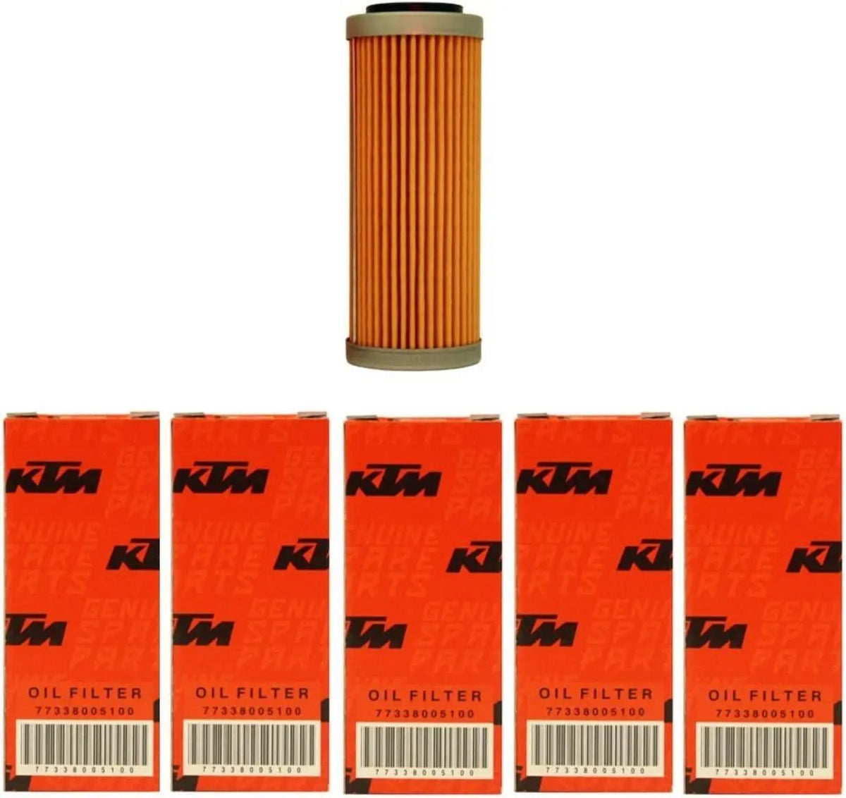 KTM Oil Filters 5-Pack – OEM Long Filters for 250–530 EXC, SX-F, XC-F ...
